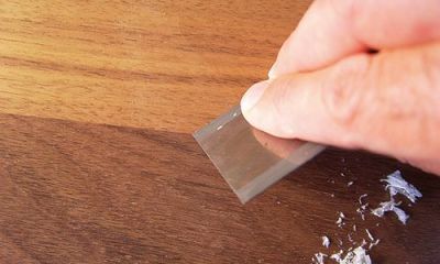 Light Scratches on Real Wood Surface