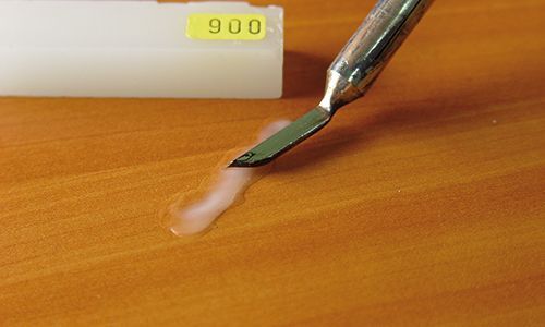 Dent on a Real Wood Surface