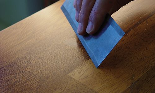 Small Dent on a Real Wood Surface